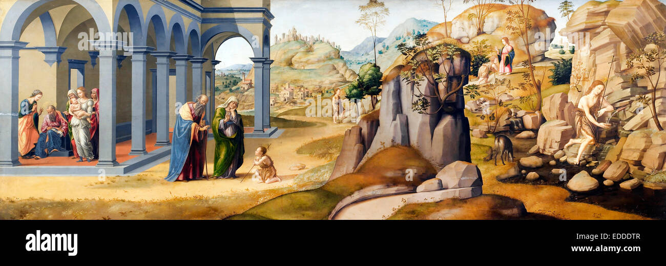 Francesco Granacci, Scenes from the Life of St John the Baptist. Circa ...