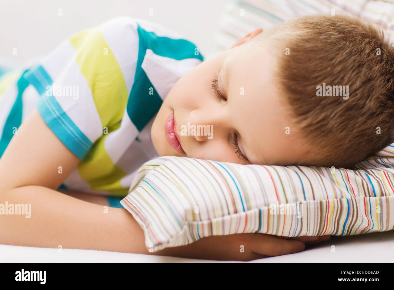 little boy sleeping at home Stock Photo - Alamy