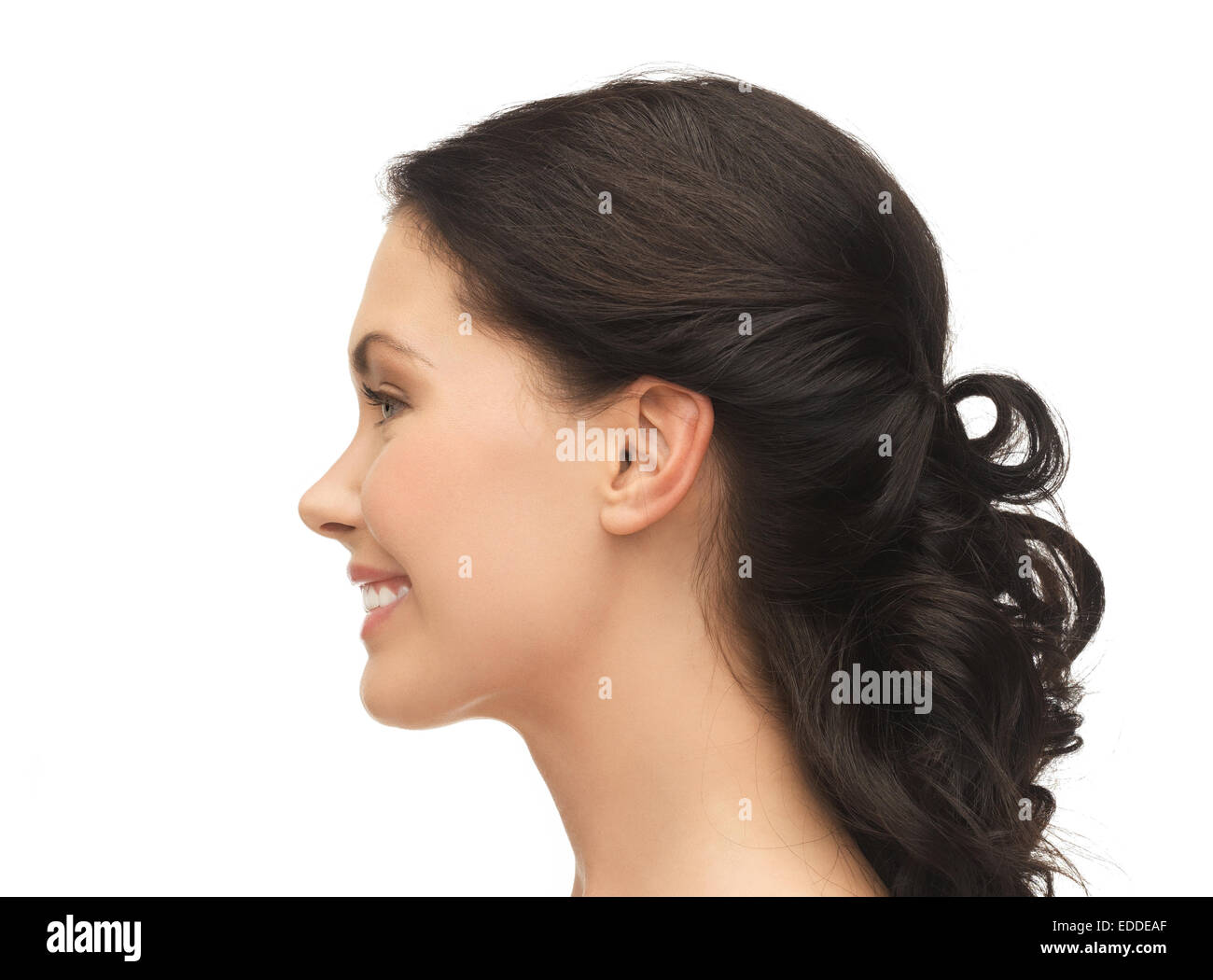 profile portrait of smiling young woman Stock Photo - Alamy