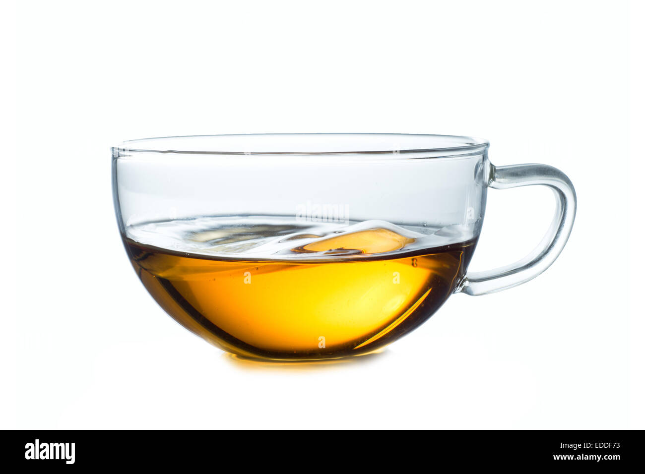 Glass cup of black tea. Isolated on white Stock Photo - Alamy
