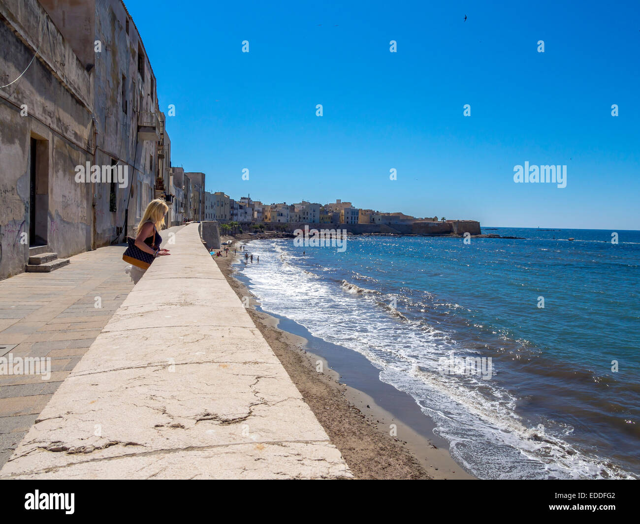 Italy, Sicily, Province of Trapani, Trapani, Old town, Via Mura di ...