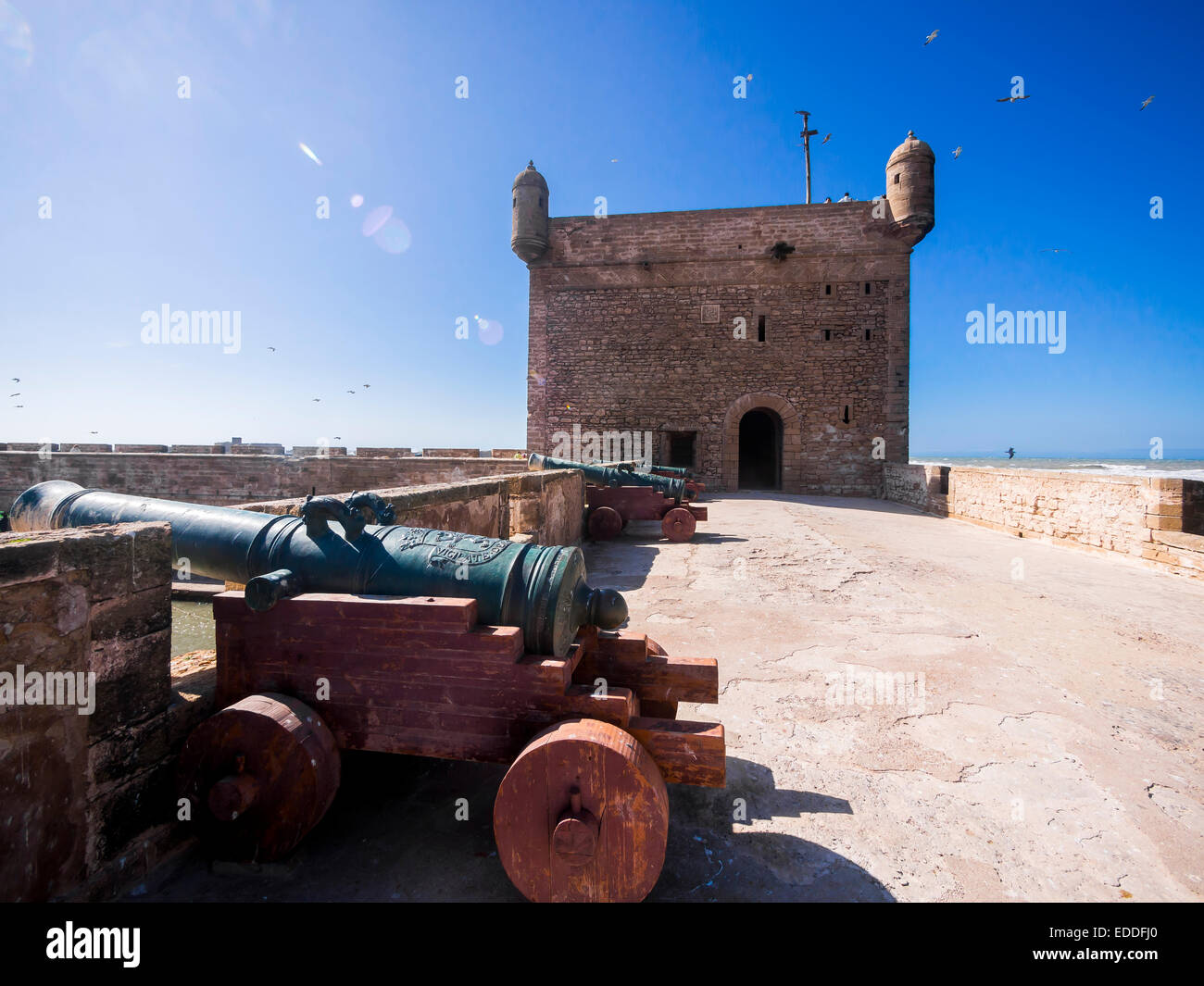 Morocco, Essaouira, Sqala de la Kasbah, city fortification Stock Photo ...