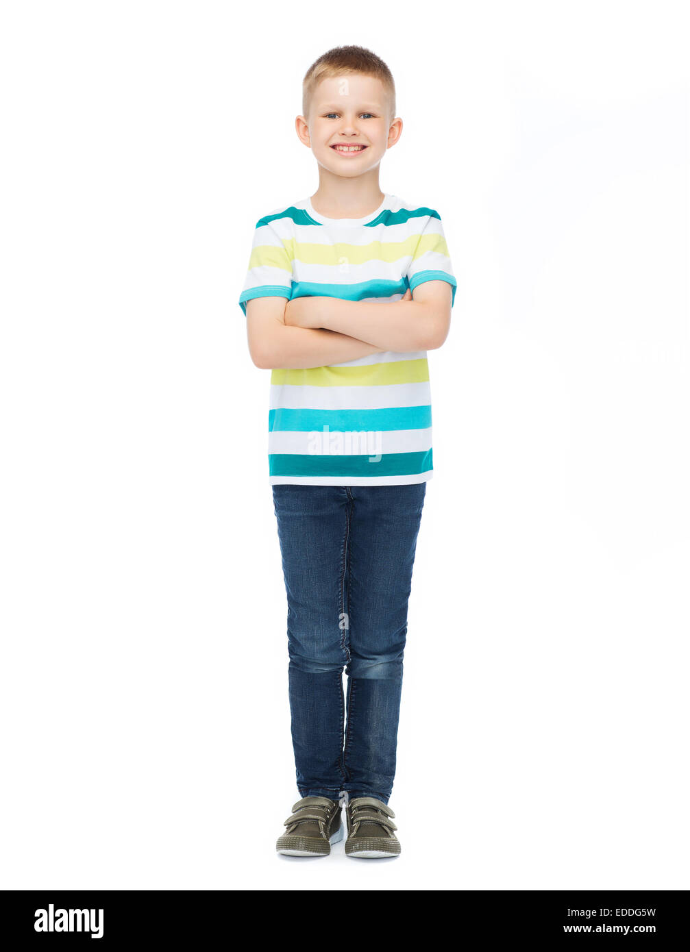Boy isolated arms crossed hi-res stock photography and images - Alamy