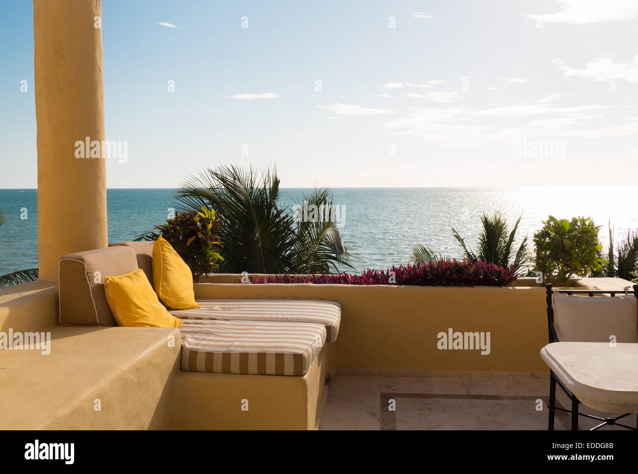 sea view from balcony of home or hotel room Stock Photo - Alamy