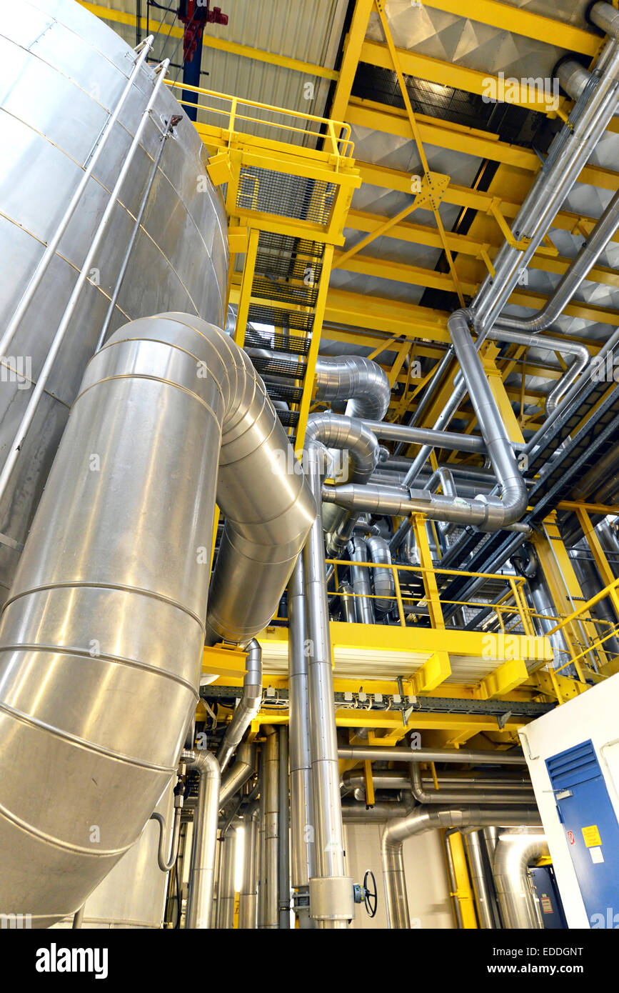 Pipework in a factory Stock Photo - Alamy