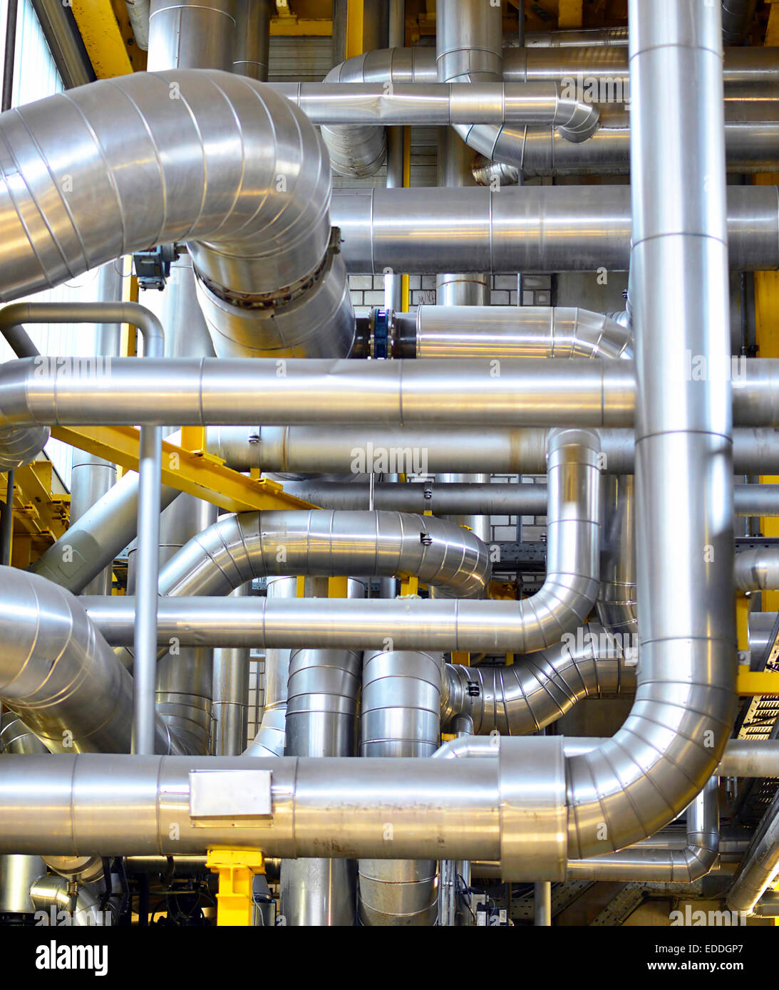 Pipework in a factory Stock Photo - Alamy