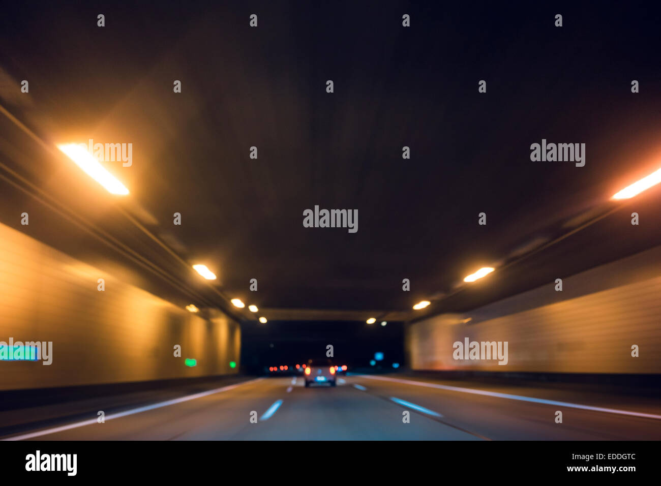 Motorway tunnel night blurred hi-res stock photography and images - Alamy
