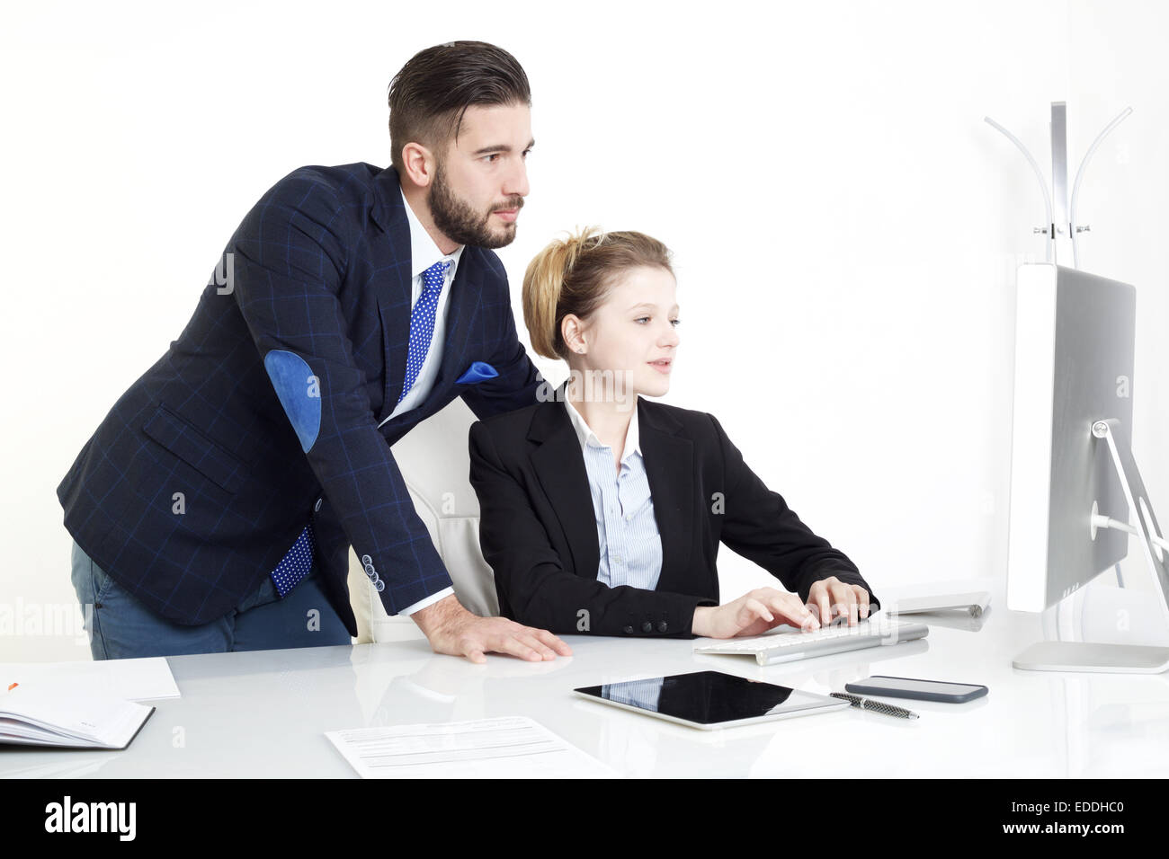 two people at work Stock Photo - Alamy