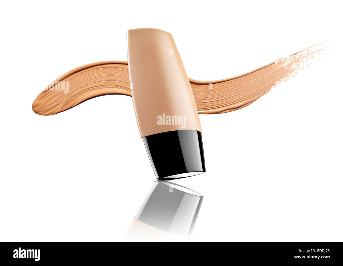 Bottle of liquid powder make-up in front of white background Stock ...