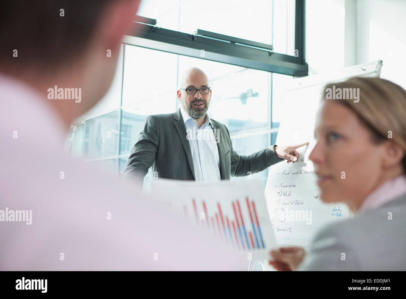 Business meeting with flip chart in conference room Stock Photo - Alamy