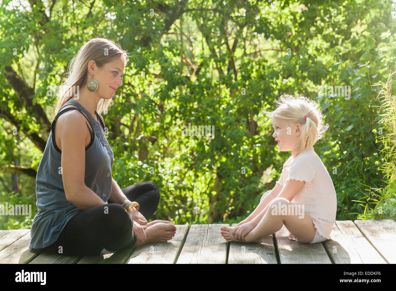 Daughter sitting opposite hi-res stock photography and images - Alamy
