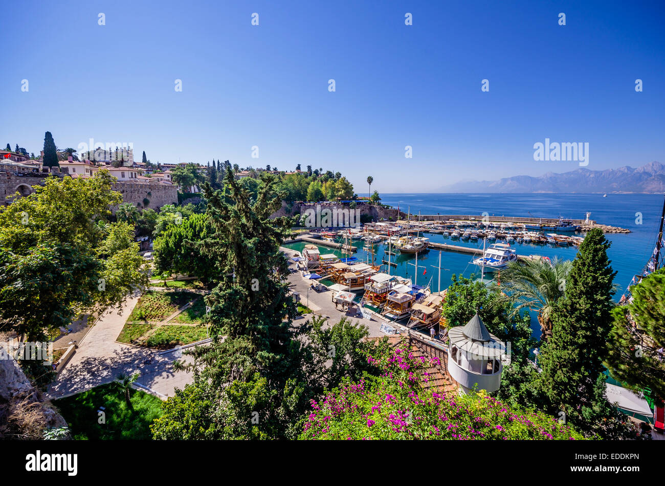 Turkey, Antalya, View to harbour Stock Photo - Alamy