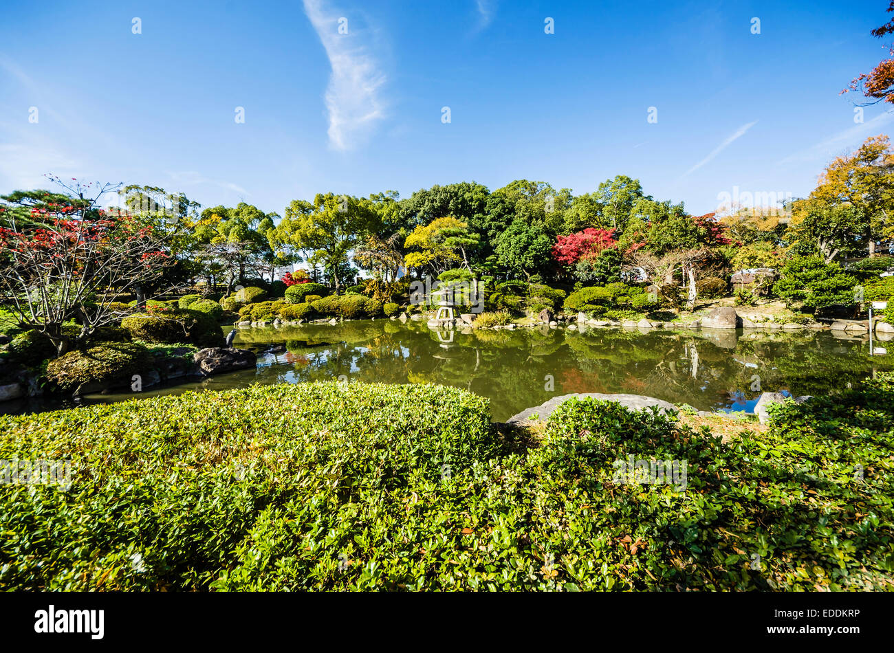 Japan, Osaka, public garden at Osaka Castle Stock Photo - Alamy