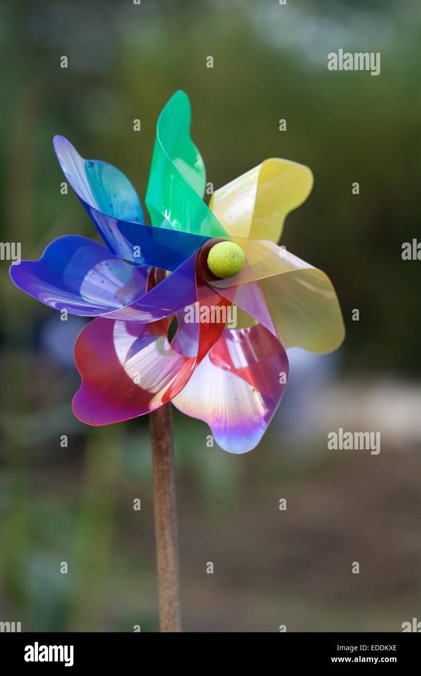 Toy colourful windmill Stock Photo - Alamy