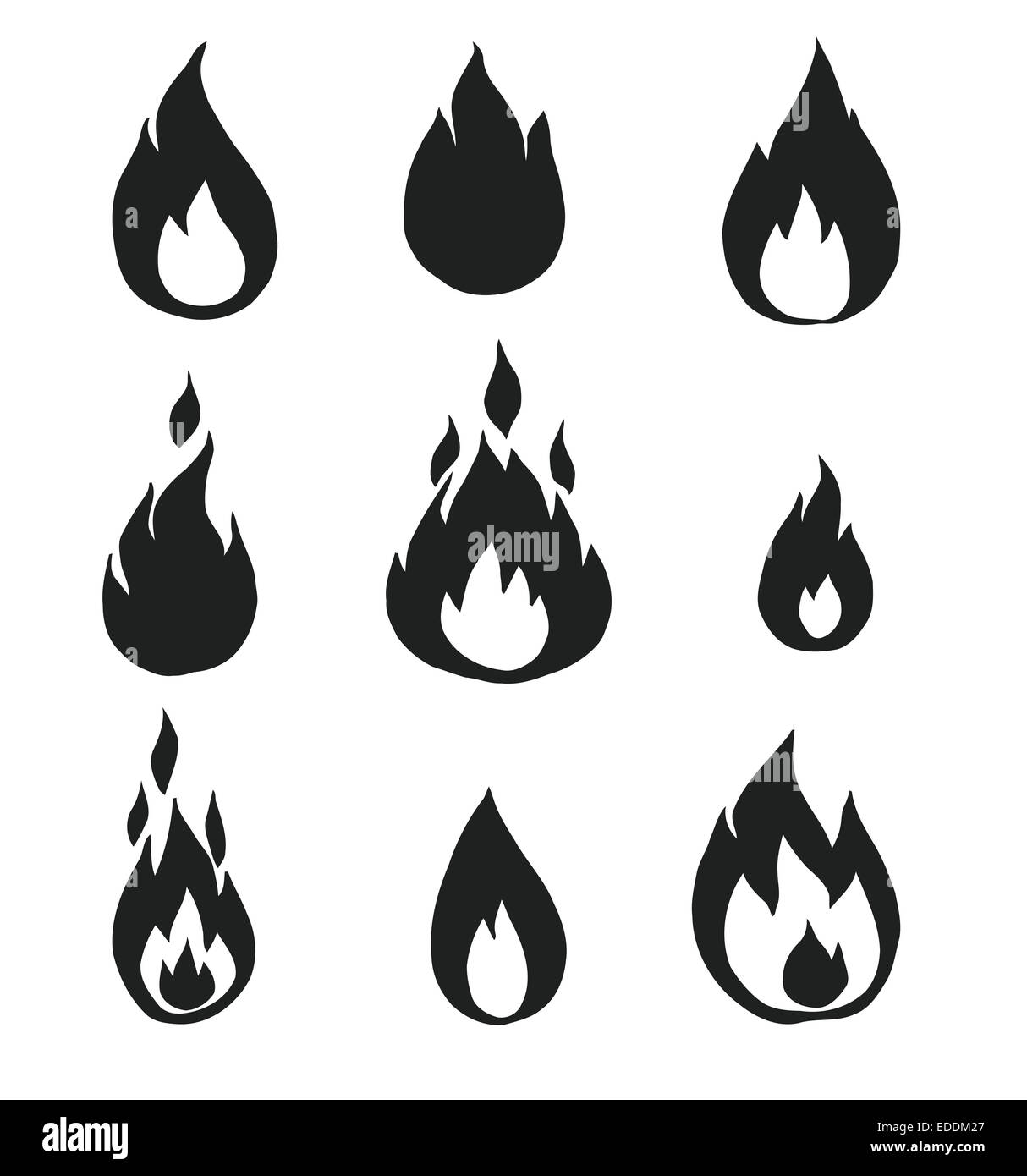 Fire flames clip art Cut Out Stock Images & Pictures - Alamy