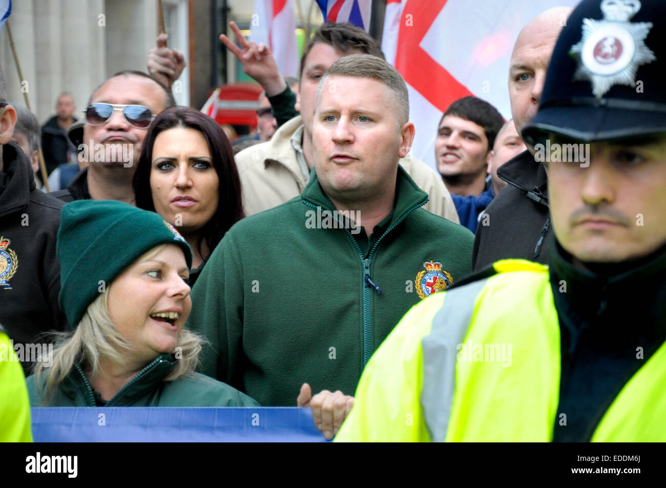 Paul Golding, leader of Britain First at a march in Rochester ahead of ...
