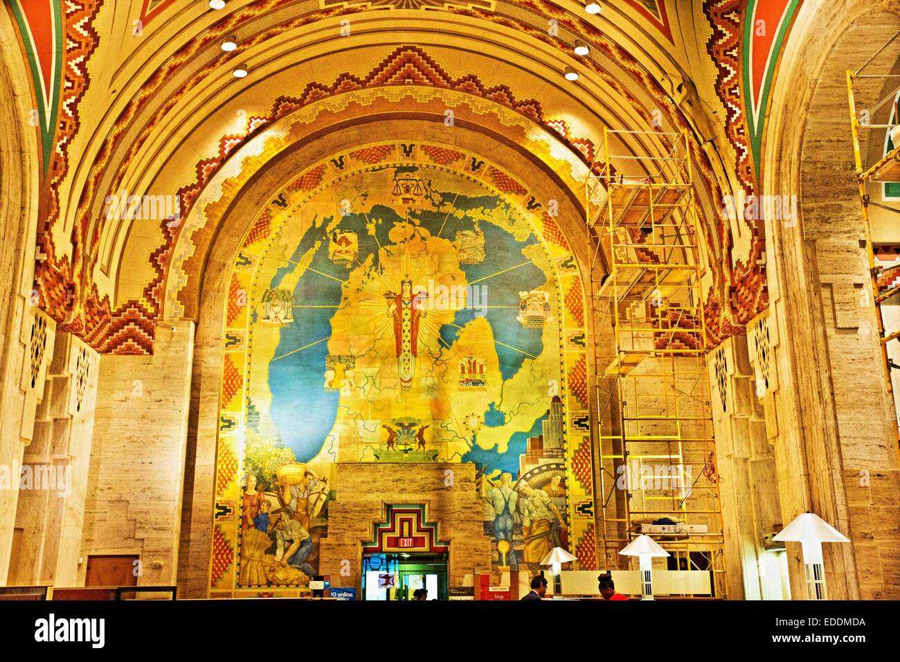 Inside Guardian Building Detroit, Michigan, USA. Oct. 24, 2014 Stock ...