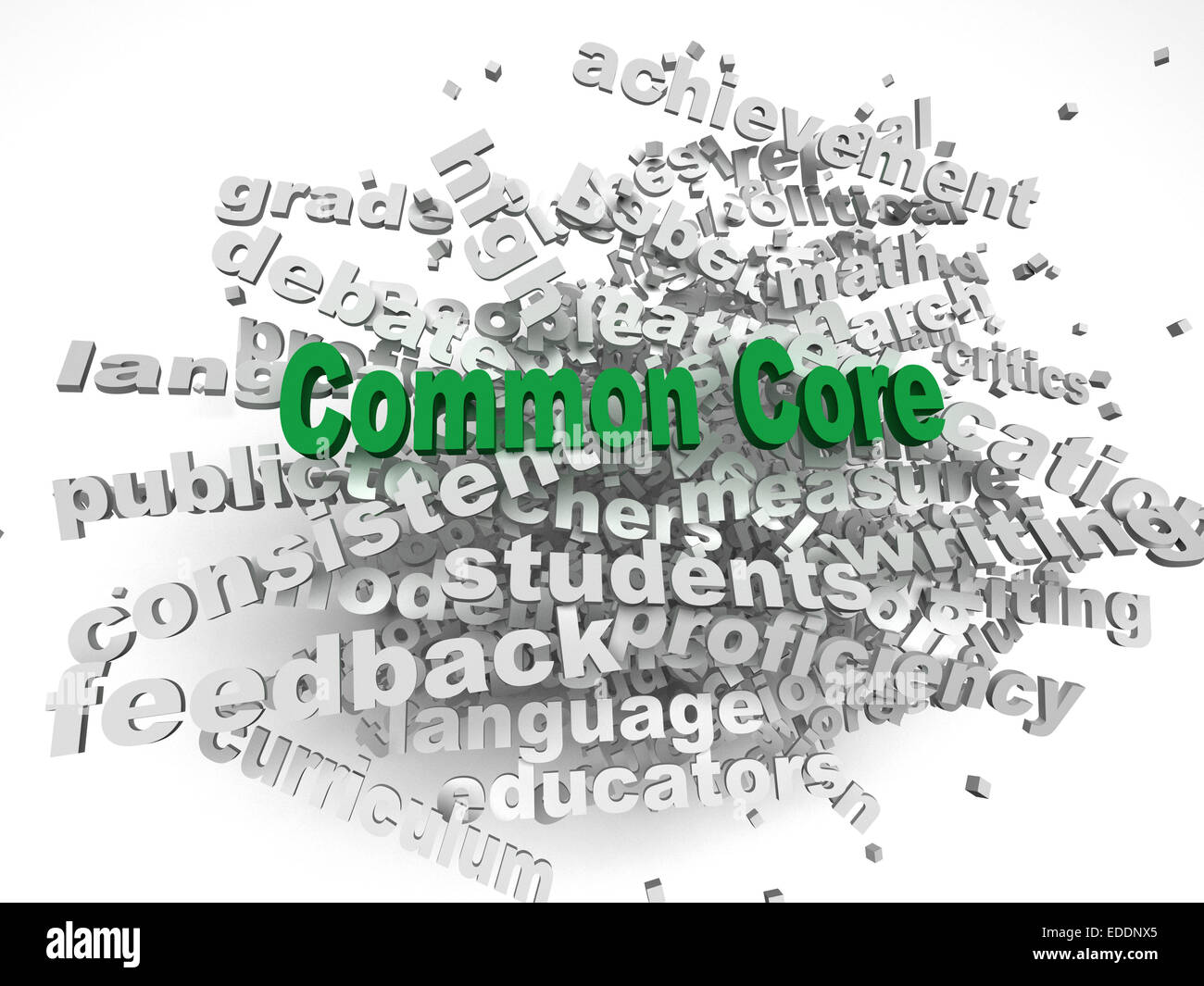 3d imagen Common Core issues concept word cloud background Stock Photo ...