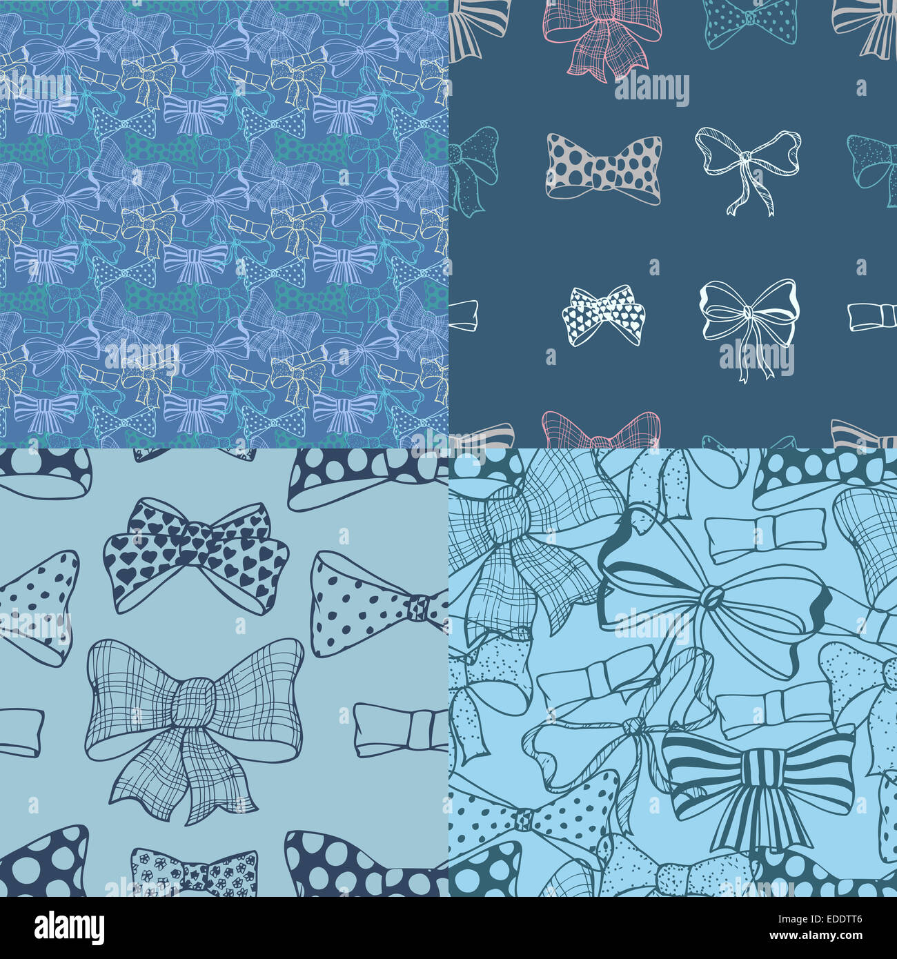 Set of bows, hand drawn Stock Photo - Alamy