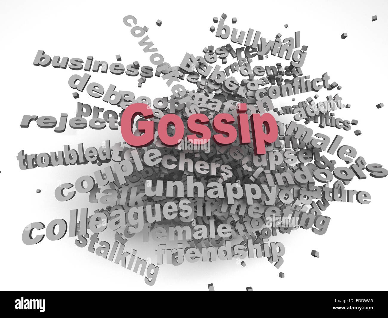 3d image Gossip issues concept word cloud background Stock Photo - Alamy