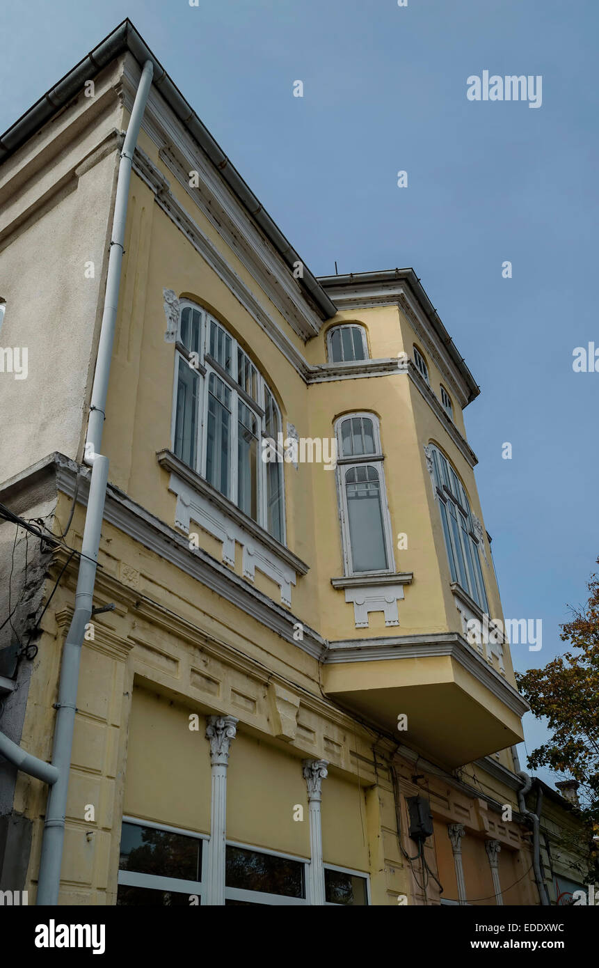 Interesting old building facade in Ruse town, Bulgaria Stock Photo - Alamy
