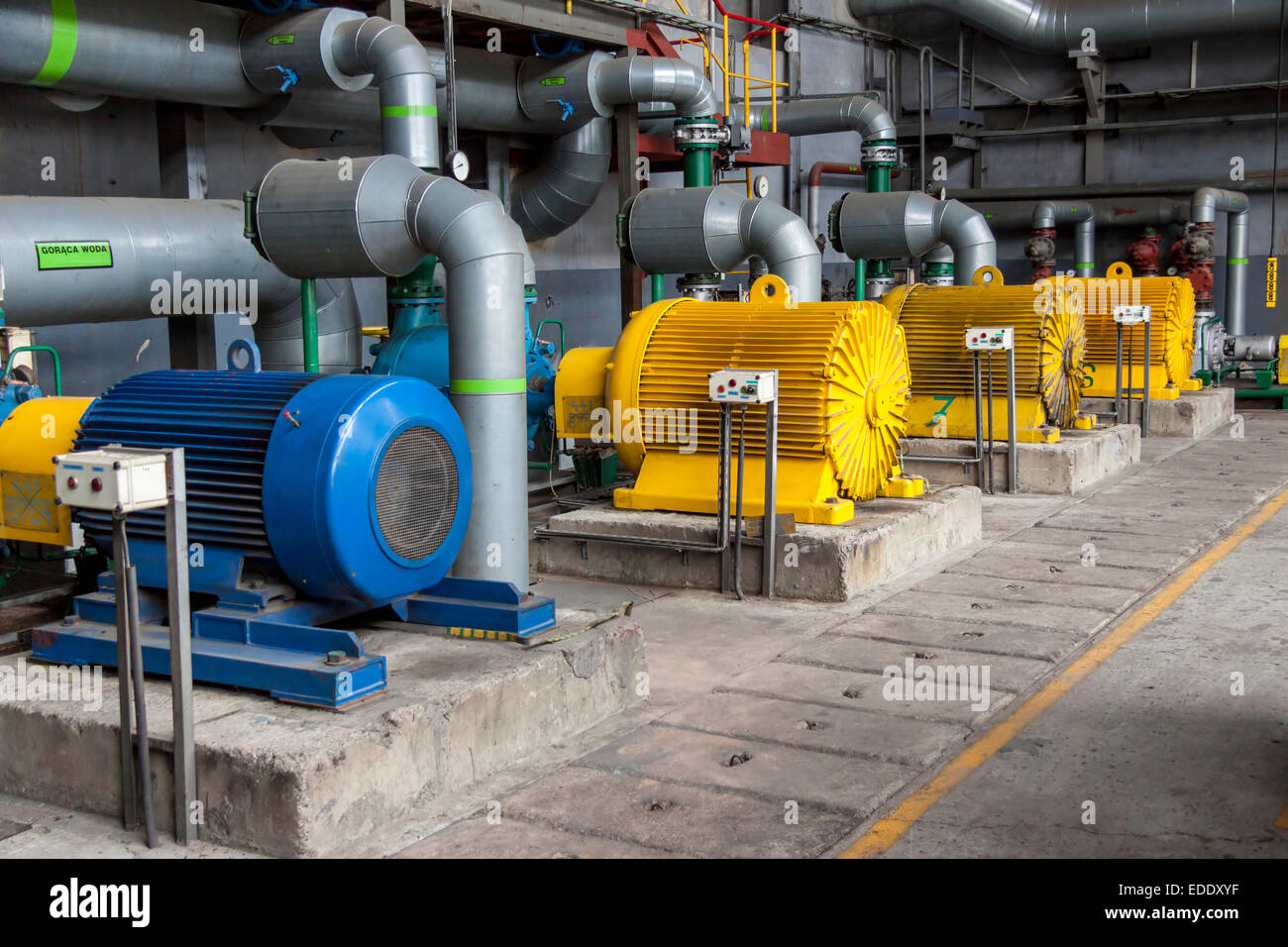 Engine room - power station Stock Photo - Alamy