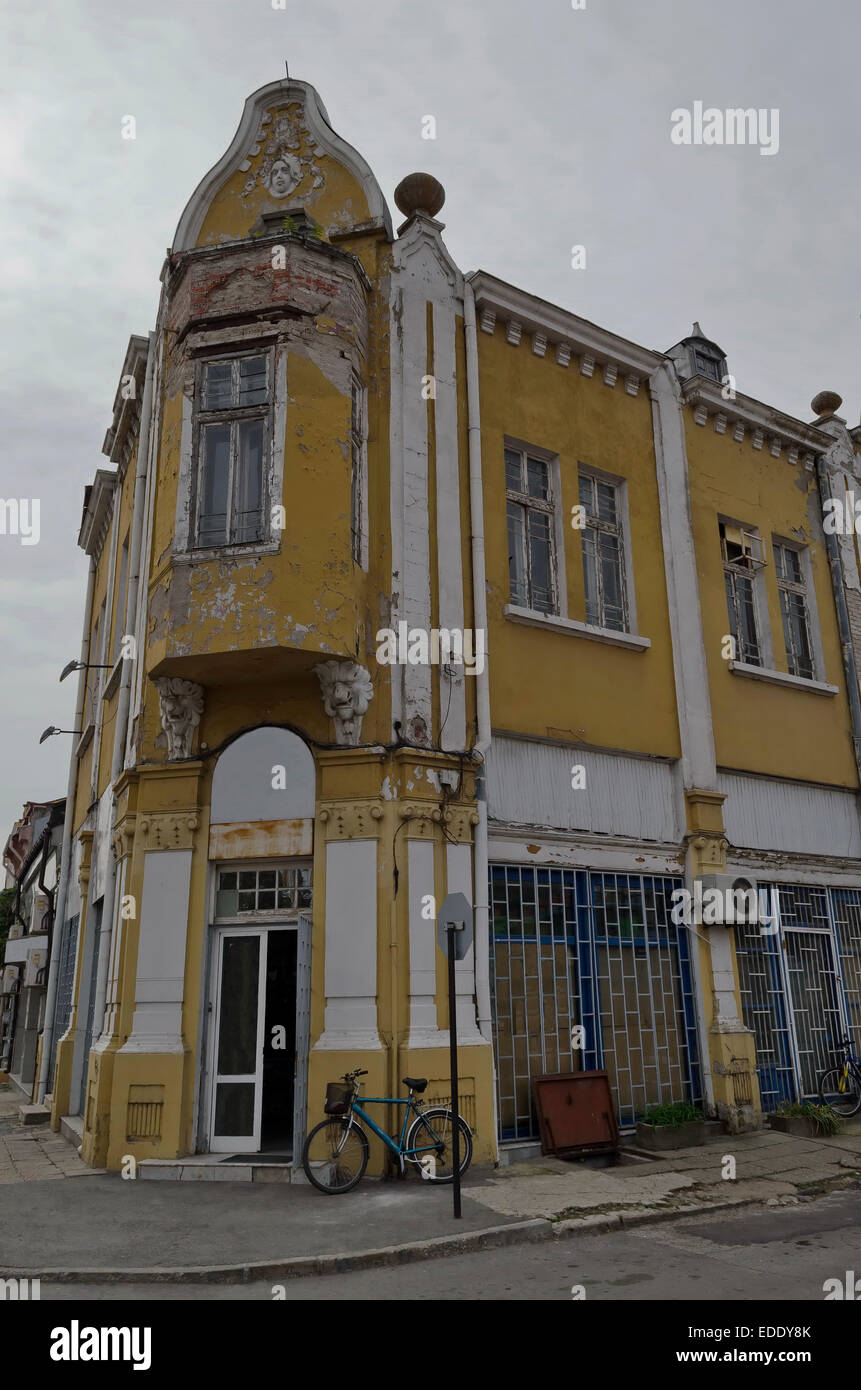 Facade old building figure of Ruse town house, Bulgaria Stock Photo - Alamy