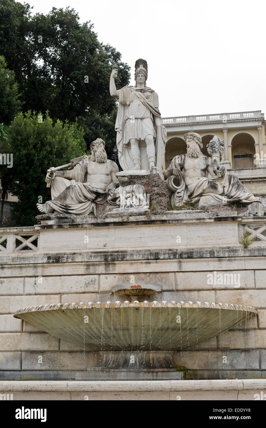 Fountain in piazza del popolo hi-res stock photography and images - Alamy