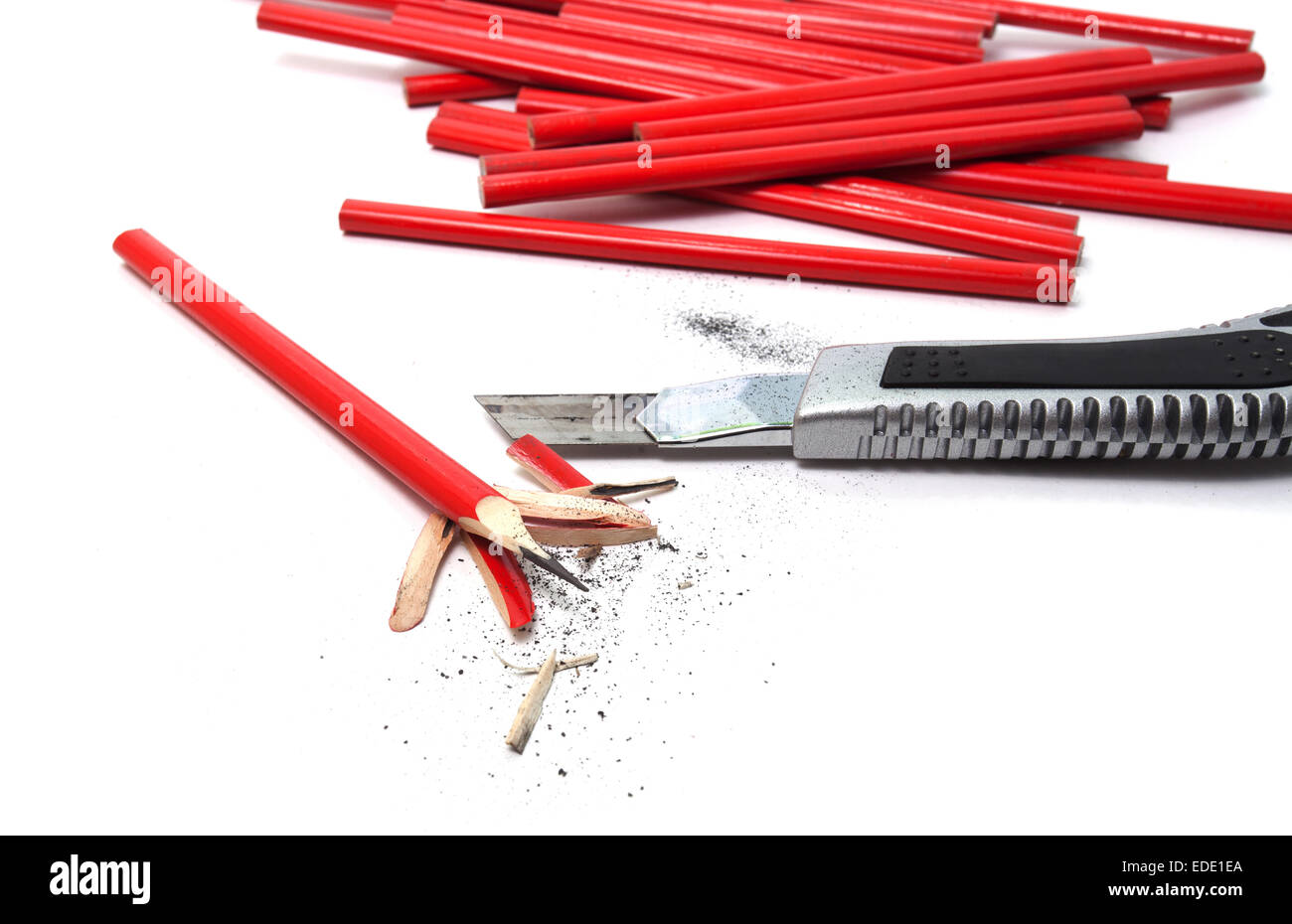 Red pencils hi-res stock photography and images - Alamy