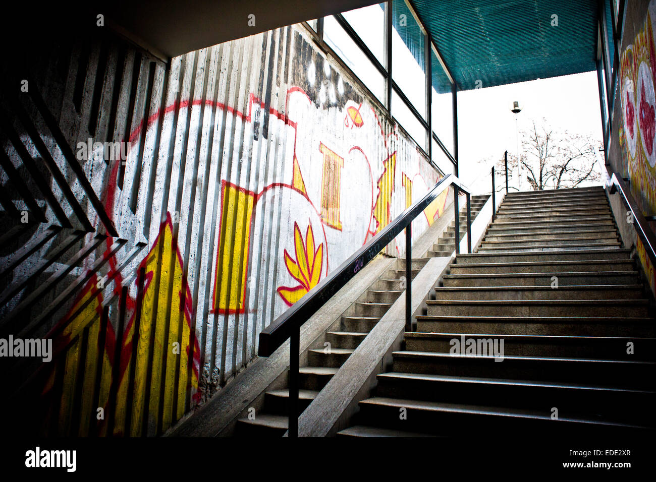 Graffiti stairs wall art hi-res stock photography and images - Alamy