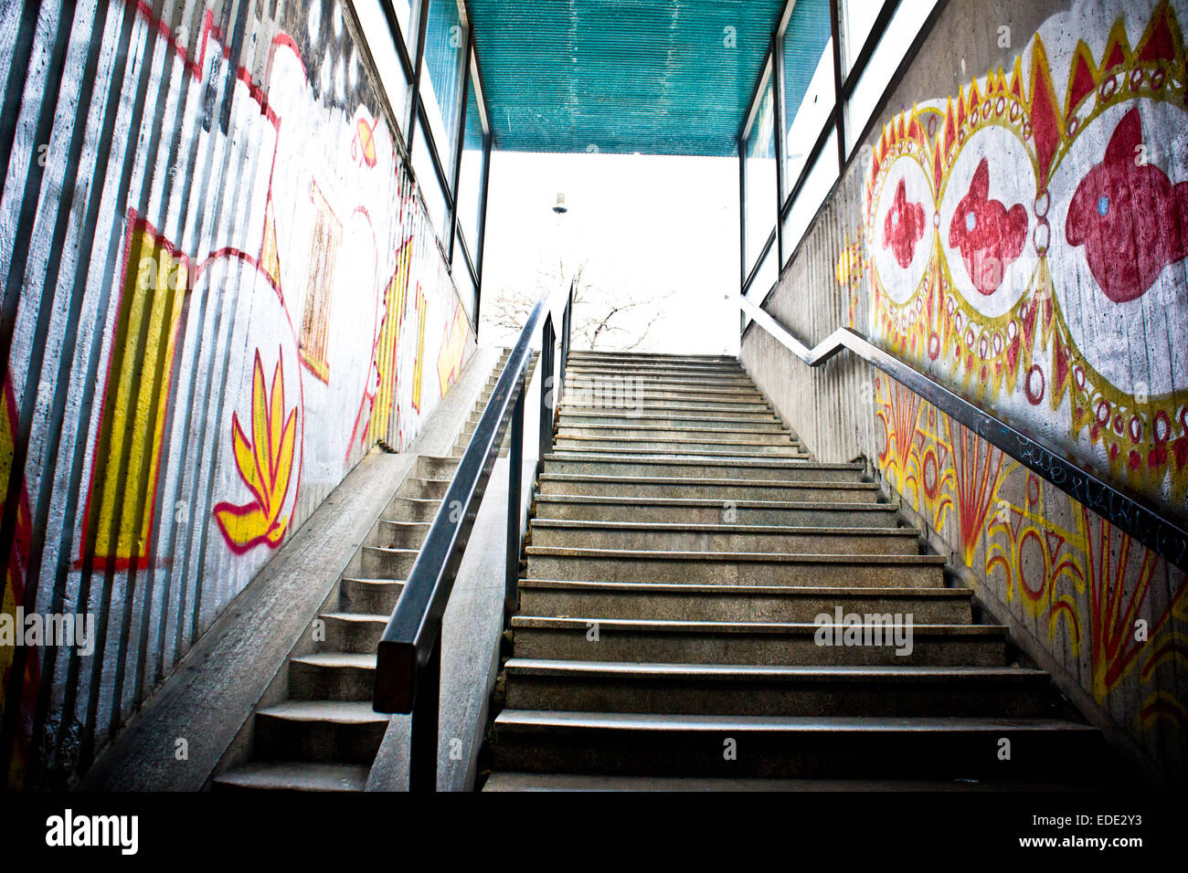 Graffiti on stairs hi-res stock photography and images - Alamy