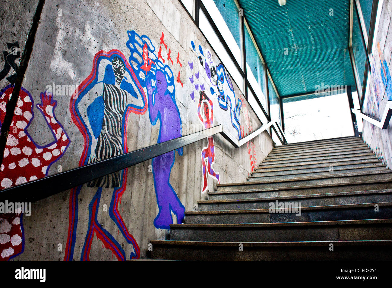 Graffiti on stairs hi-res stock photography and images - Alamy