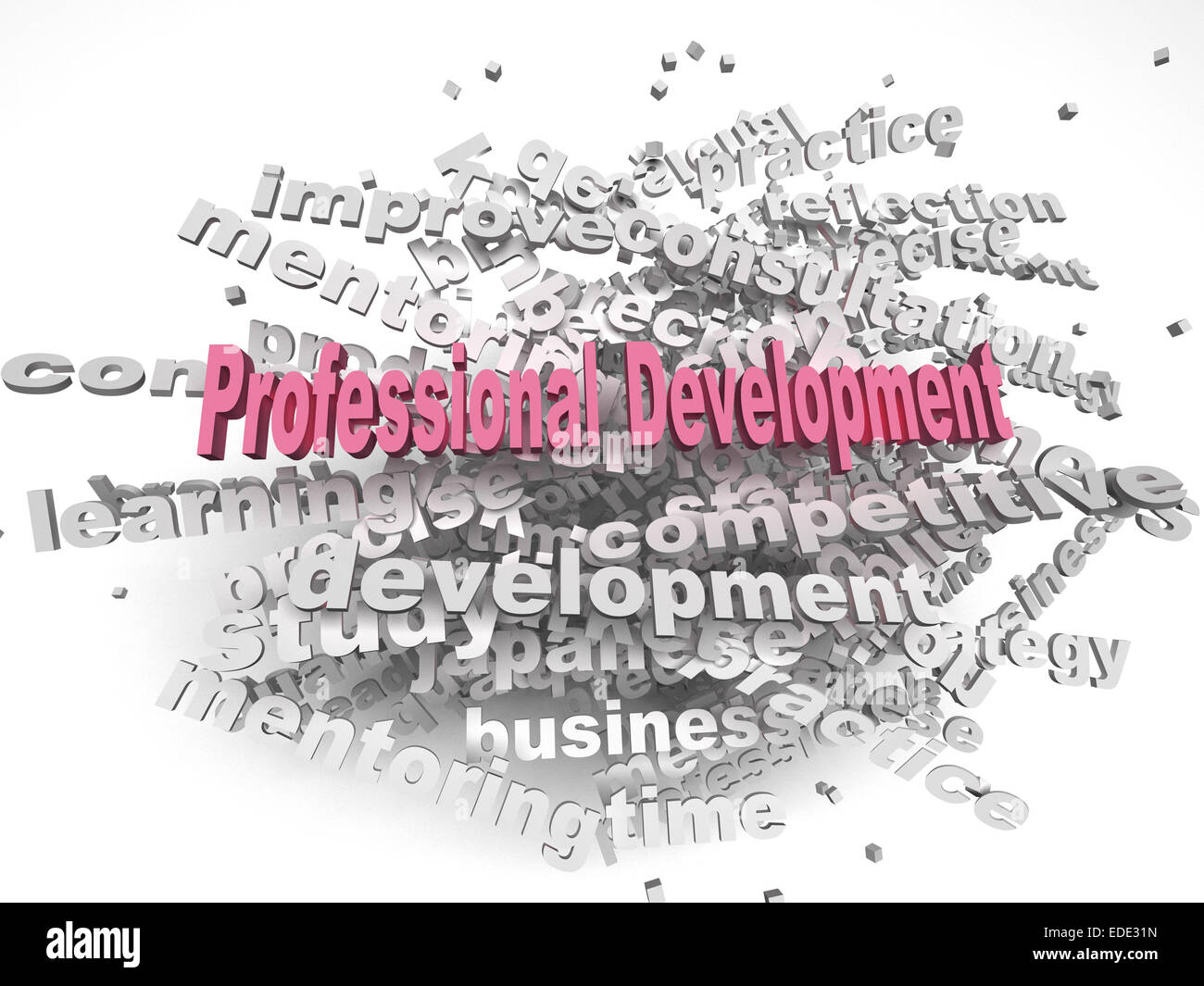 3d image professional development issues concept word cloud background ...