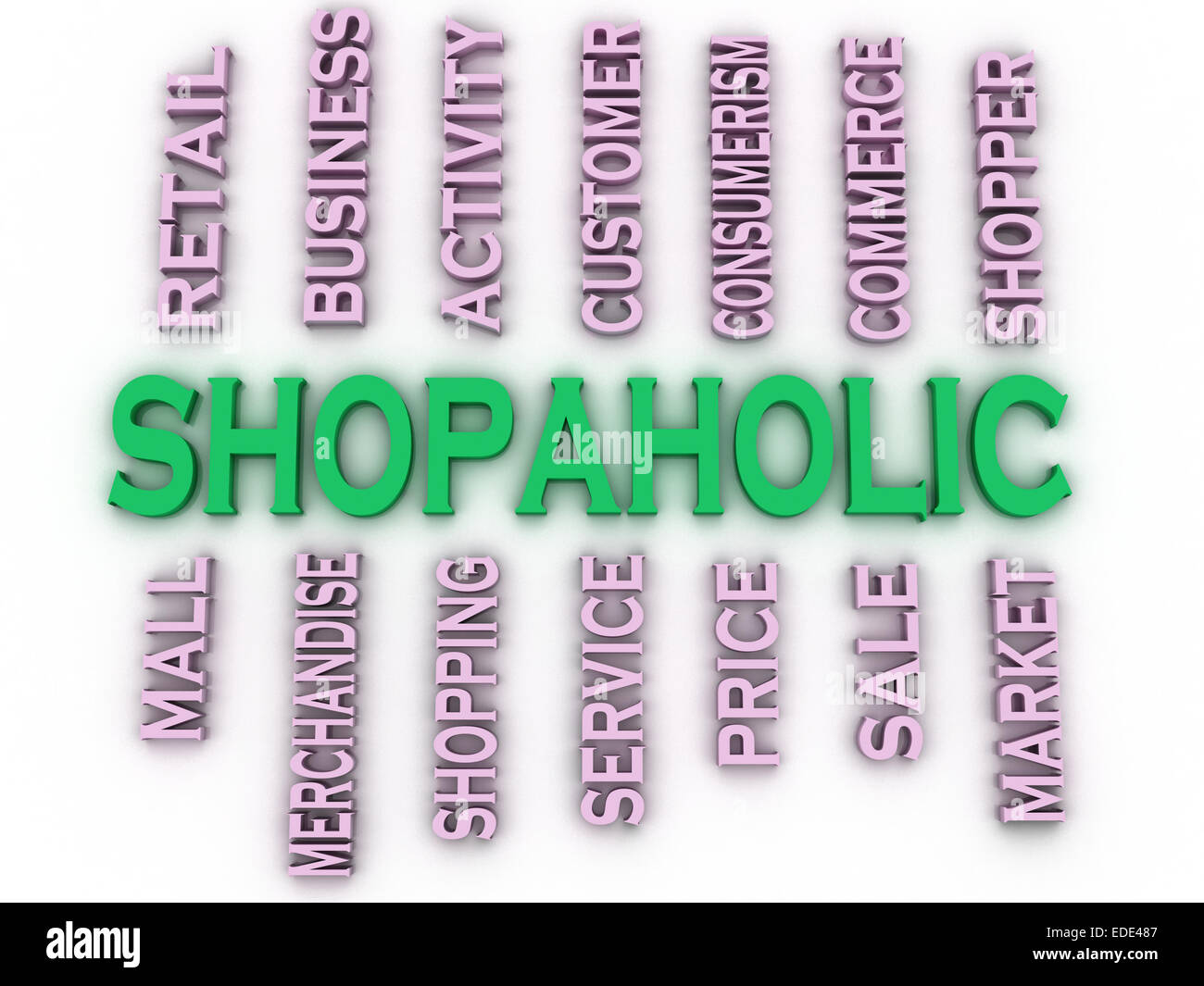 3d imagen Shopaholic issues concept word cloud background Stock Photo ...