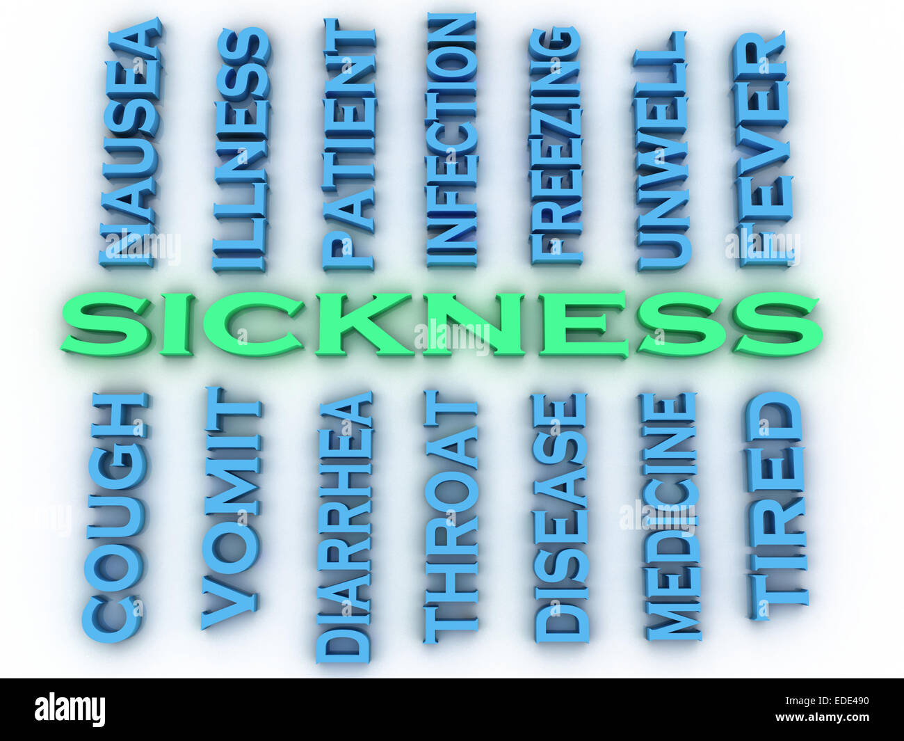3d image sickness issues concept word cloud background Stock Photo - Alamy