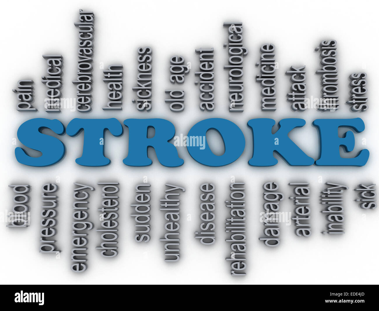 3d imagen Stroke issues concept word cloud background Stock Photo - Alamy
