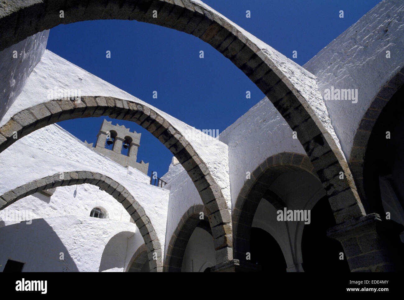 Greece, Dodecanese islands, Patmos, Chora, Monastery of Saint John the ...