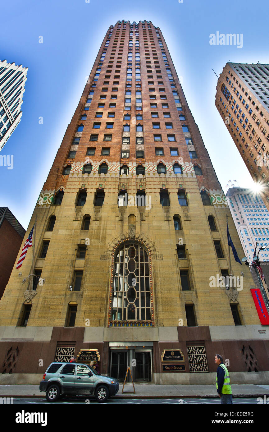 Guardian Building Detroit, Michigan, USA. Oct. 24, 2014 Stock Photo - Alamy