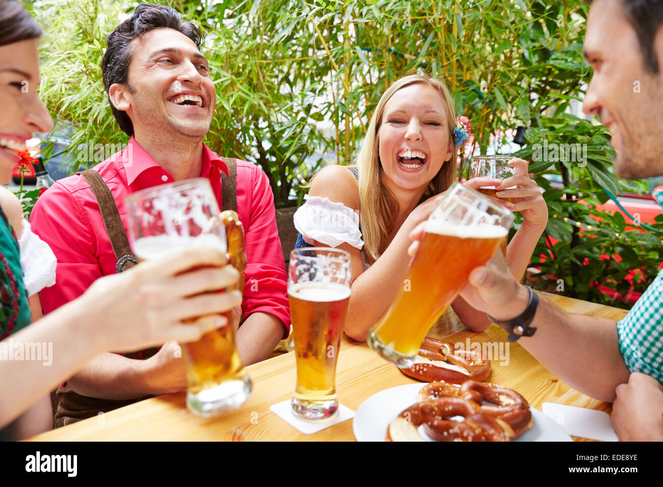 Attractive group of people party garden hi-res stock photography and ...