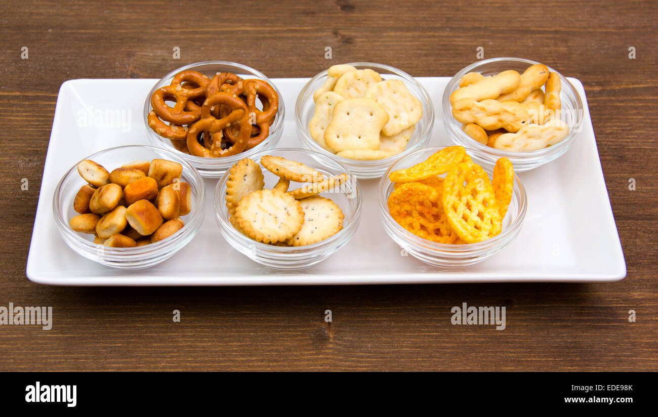 Pretzels on wooden tray hi-res stock photography and images - Alamy