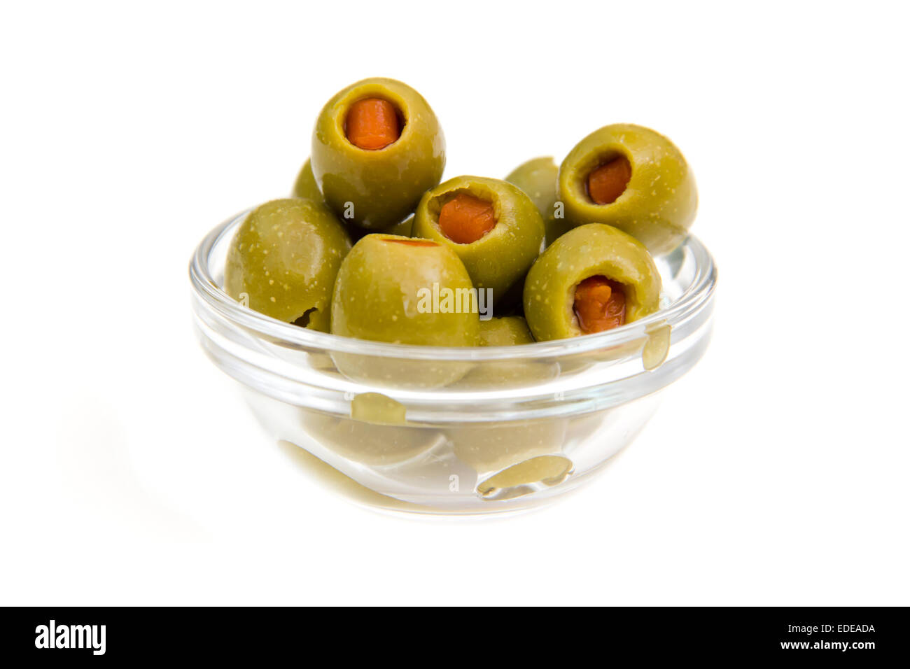 Stuffed green olive Cut Out Stock Images & Pictures - Alamy