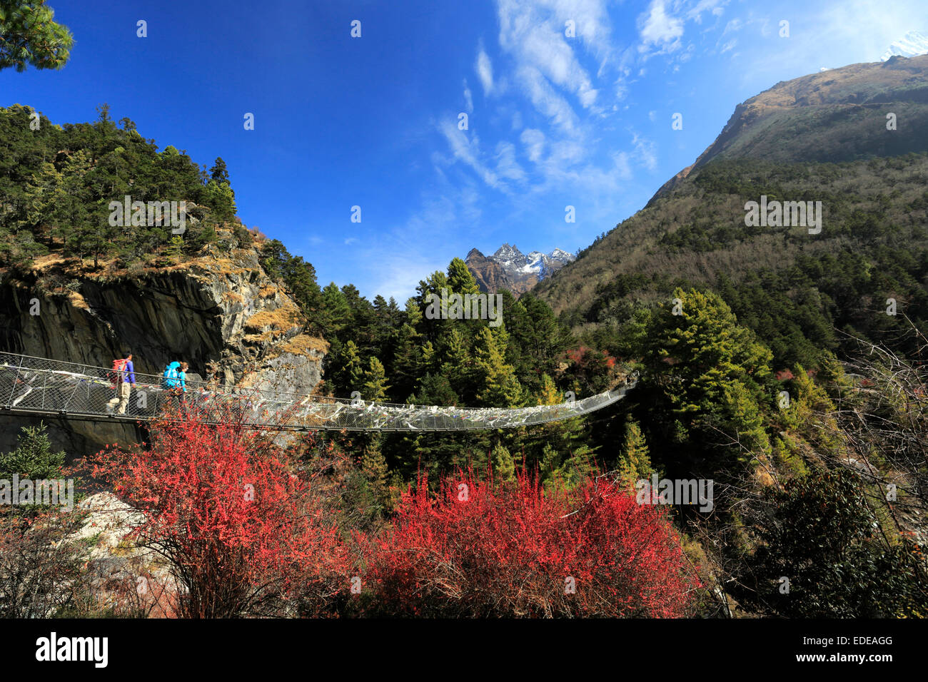 Bridge Over Dudh Koshi River High Resolution Stock Photography and ...