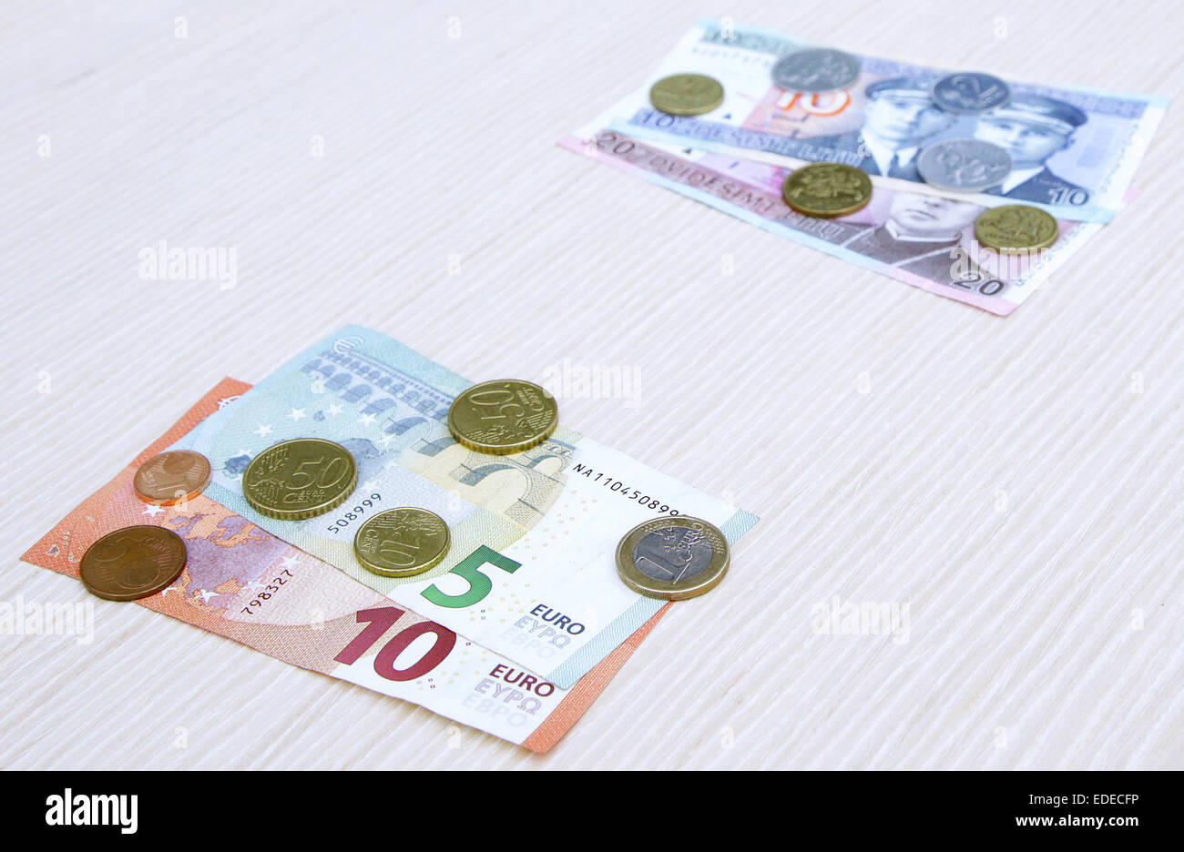 litas lits changeover euro exchange 2015 lithuania coins banknotes ...