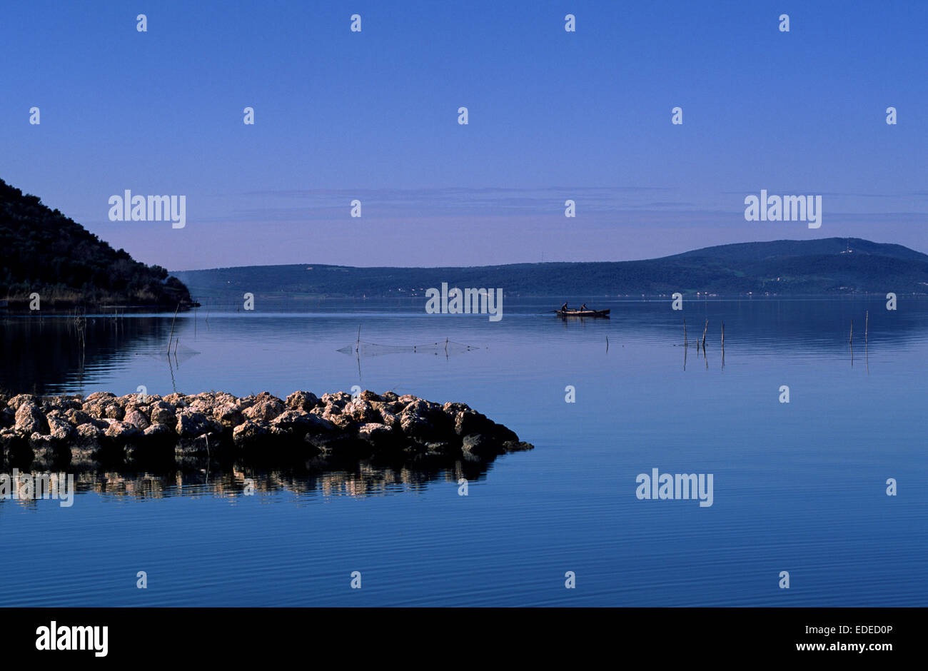 italy, puglia, gargano national park, varano lake Stock Photo - Alamy