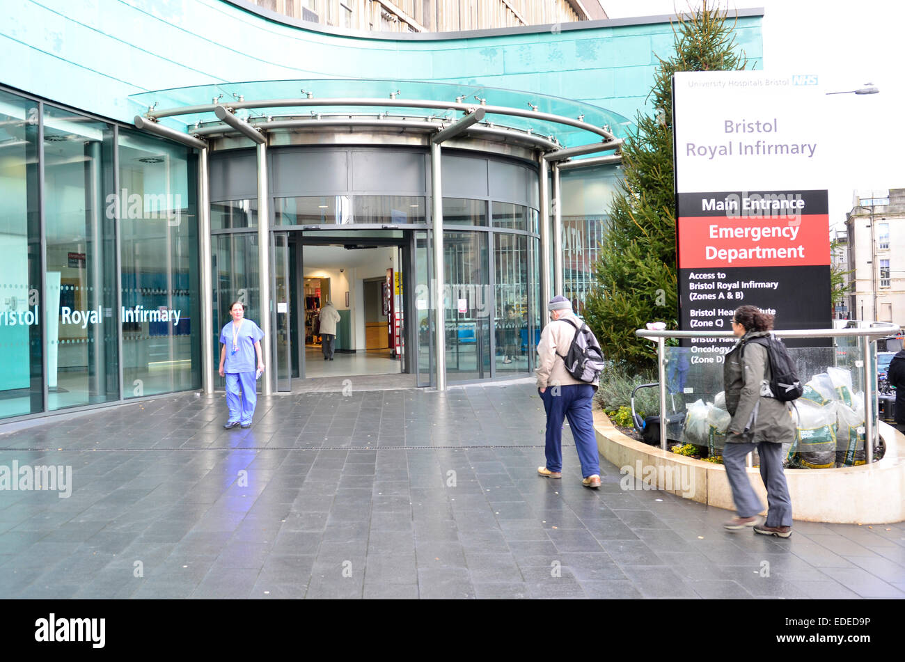 Bristol, UK. 6th January, 2015. Pictures show Bristol Royal Infirmary ...