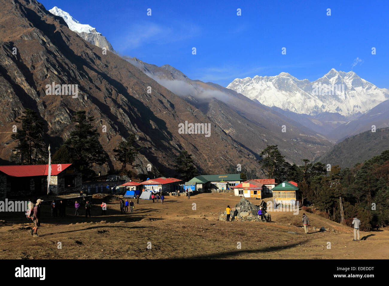 View of Tengboche village, Everest Base Camp trek, UNESCO World ...