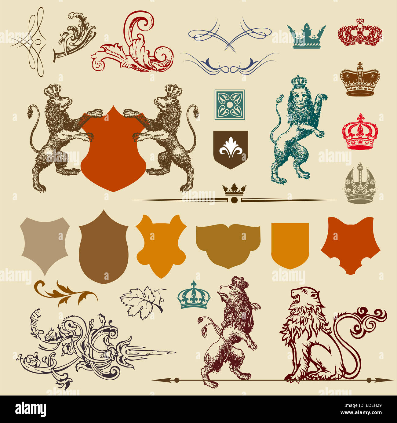 Lion Heraldry Vector