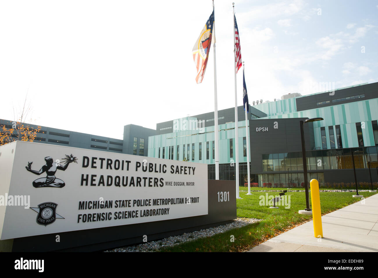 Detroit Public Safety Headquarters, Michigan, USA. Oct. 24, 2014 Stock ...