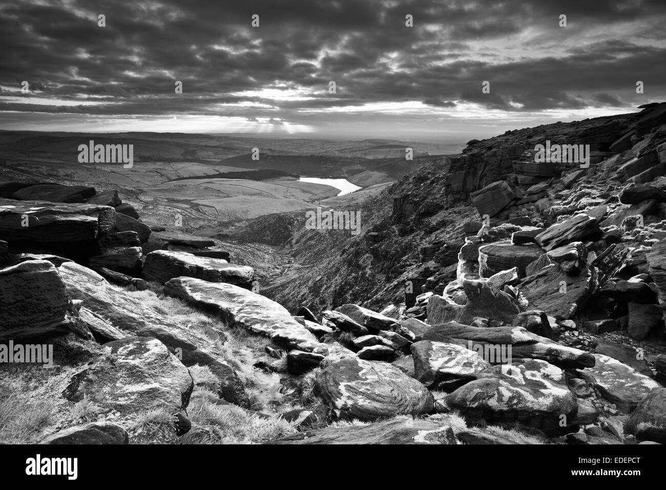 Kinder Downfall. During a cold spell, the water on Kinder Downfall ...
