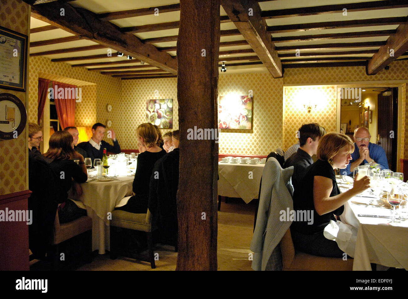 Pub restaurant, Angel Inn Yorkshire Stock Photo - Alamy